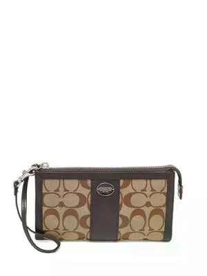 COACH VINTAGE Leather-trim Clutch