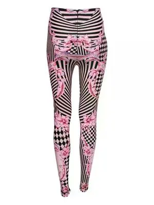 Versace Barocco Stripe Leggings