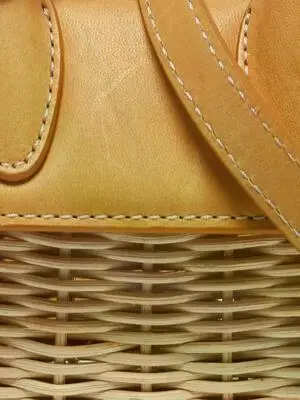 Jacquemus 2020s Leather And Rattan Bag