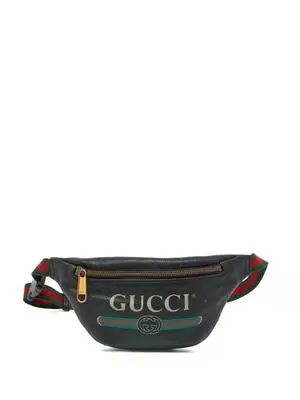 Gucci 2024 Logo Leather Belt Bag - Black