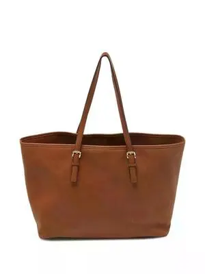 Michael Kors Logo-lettering Leather Tote Bag - Brown