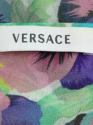 Versace Floral-print Silk Blouse