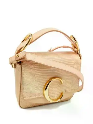 Chloé Mini C Lizard-embossed Cross Body Bag