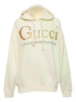Gucci Glitter-logo Cotton Hoodie