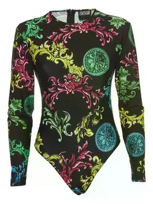 Versace Patterned Bodysuit - Black
