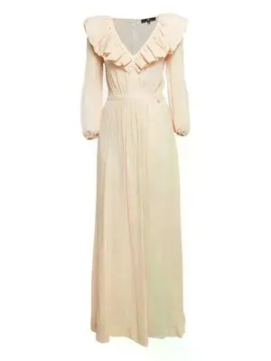 Elisabetta Franchi Ruffled-collar Maxi Dress