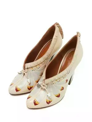 Tory Burch Paneled High Block Heel Pumps