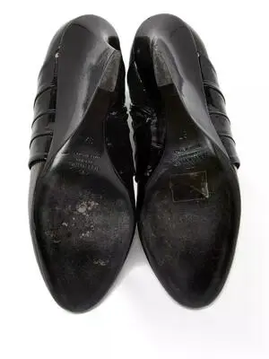 Valentino Garavani Patent Leather Ankle Wedge Boots