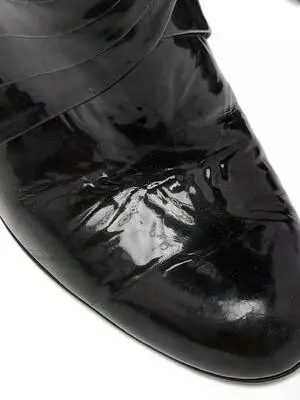 Valentino Garavani Patent Leather Ankle Wedge Boots