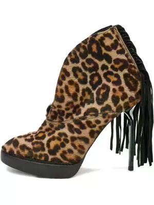 Burberry 120mm Leopard Print Heeled Boots