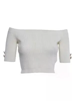 Elisabetta Franchi Off-shoulder Ribbed Top