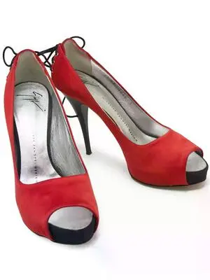 GIUSEPPE ZANOTTI 110mm Peep-toe Platform Pumps - Red