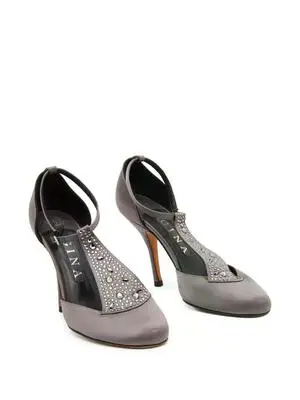 GINA Embellished T-strap Pumps