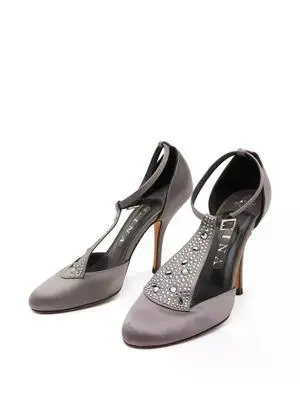 GINA Embellished T-strap Pumps
