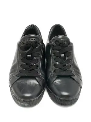 Prada Leather Lace Up Sneakers