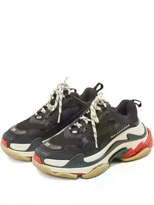 Balenciaga Triple S Leather Mesh Sneakers