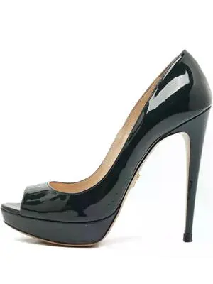 Prada Patent Leather Peep-toe Pumps