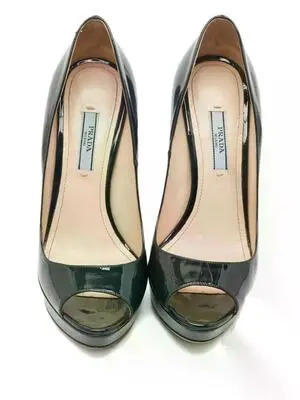 Prada Patent Leather Peep-toe Pumps