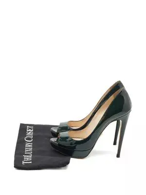 Prada Patent Leather Peep-toe Pumps