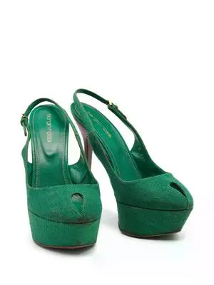 SERGIO ROSSI Peep-toe Slingback Sandals