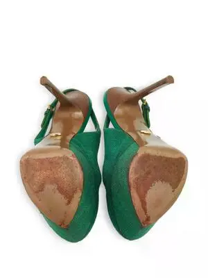 SERGIO ROSSI Peep-toe Slingback Sandals