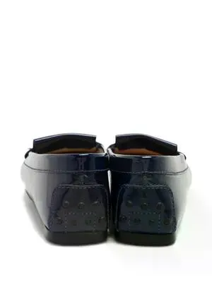 TOD'S Patent-leather Fringe Loafers - Blue