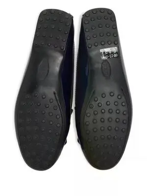 TOD'S Patent-leather Fringe Loafers - Blue