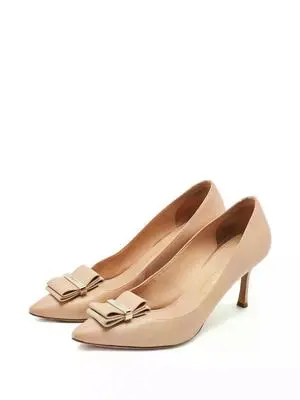 FERRAGAMO Leather Bow Pumps