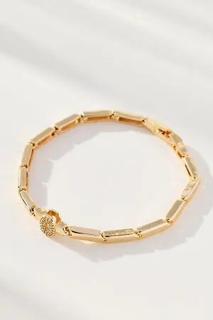 Anthropologie Crystal Linked Monogram Bracelet - O
