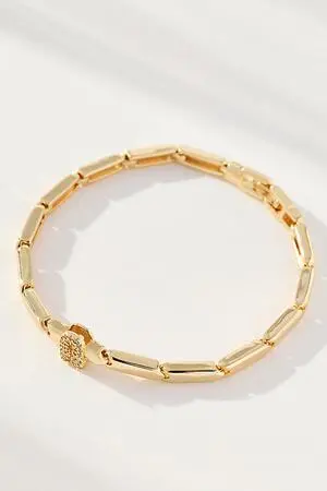 Anthropologie Crystal Linked Monogram Bracelet - R