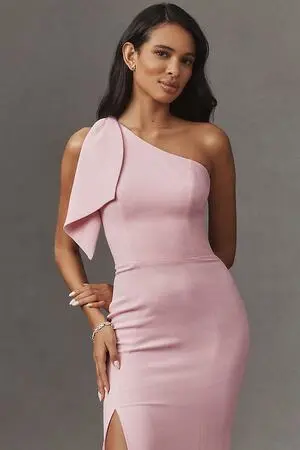 Dress The Population One-shoulder Maxi Dress - Pink