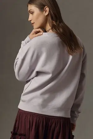 Maeve X Laetitia Rouget Embroidered Sweatshirt - Lilac Ice