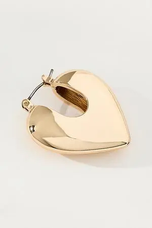 Anthropologie Puffy Heart Huggie Hoop Earrings
