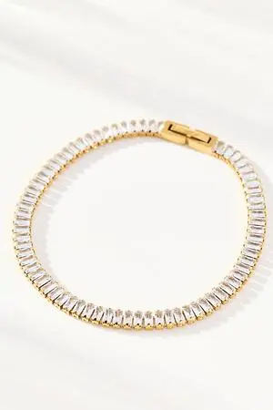 Anthropologie Water-resistant Thin Tennis Bracelet - Gold
