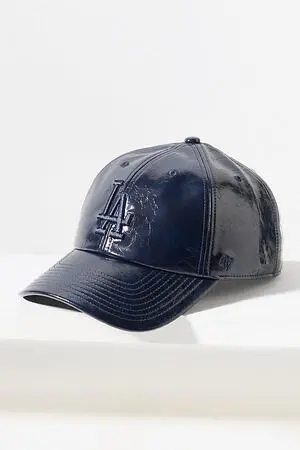 '47 Faux Leather MLB Baseball Cap Dodgers Navy