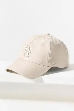 '47 Faux Leather Mlb Baseball Cap - Dodgers Stone