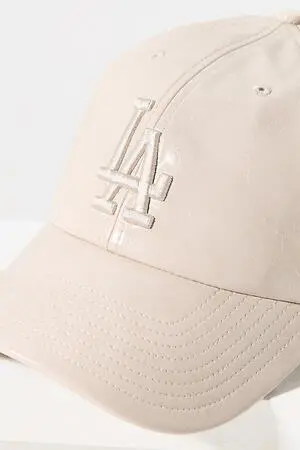 '47 Faux Leather Mlb Baseball Cap - Dodgers Stone