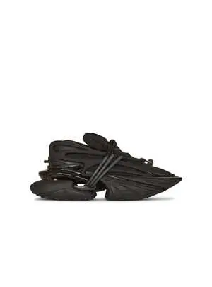 Balmain Leather Unicorn Low-top Sneakers - Black