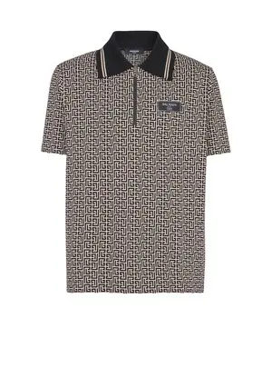 Balmain Monogram Polo - Black