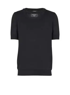Balmain Knit T-shirt With Two Collars