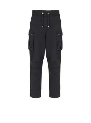 Balmain Ribbed Slouch Cargo Sweatpants