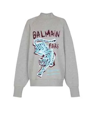 Balmain Printed Fleece Sweatshirt