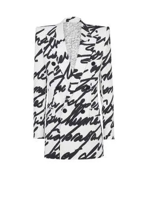 Balmain Crepe Jacket With "love Letter" Print