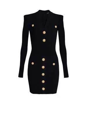 Balmain Button Detailed Day Dresses
