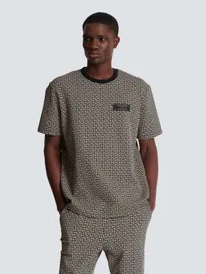 Balmain Pb Labyrinth Jacquard T-shirt - Black
