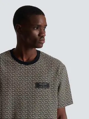 Balmain Pb Labyrinth Jacquard T-shirt - Black
