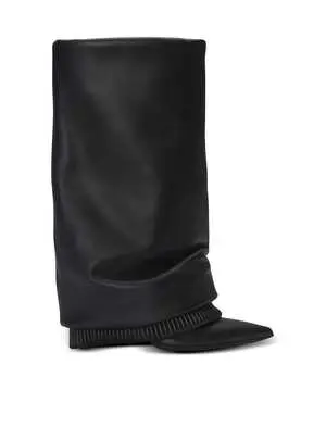 Balmain Calfskin Trouser Boots - Black