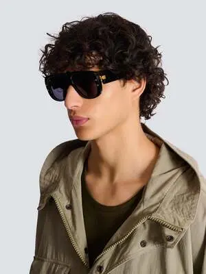 Balmain Pulse Aviator Sunglasses - Black
