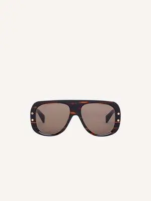 Balmain Pulse Aviator Sunglasses - Brown