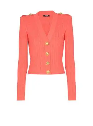 Balmain Ribbed Cardigans For Women